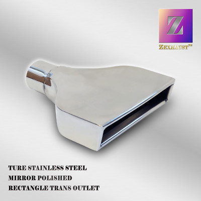 SQUARE EXHAUST TIP 2.25''IN - 8''OUT- 10''LENGTH -- HI-POLISHED ...