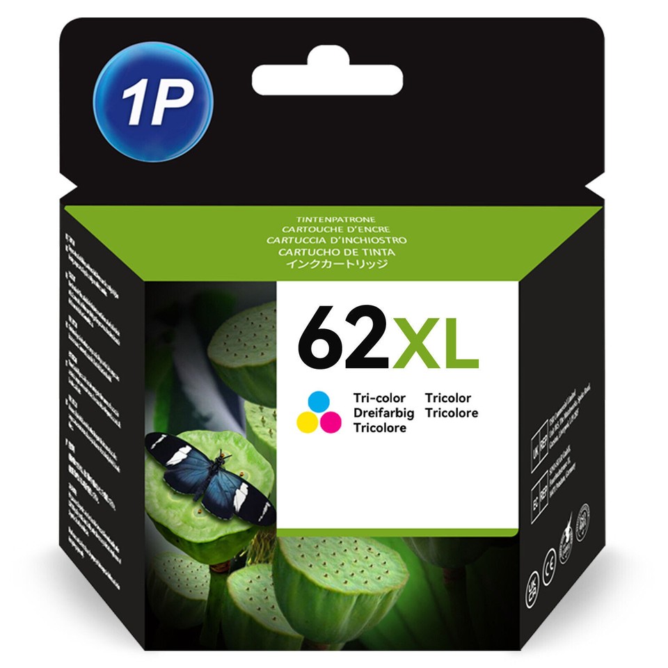 62XL Black 62XL Color Ink Cartridges for HP 62 ENVY 5660 7640 7645 5540 ...