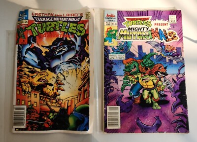 Teenage Mutant Ninja Turtle Comic Lot June 1991 Mutanimals March 1992 ...