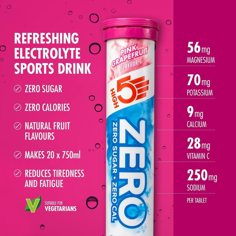 HIGH5 ZERO Electrolyte Tablets Hydration Enhanced Vitamin C with 0 ...