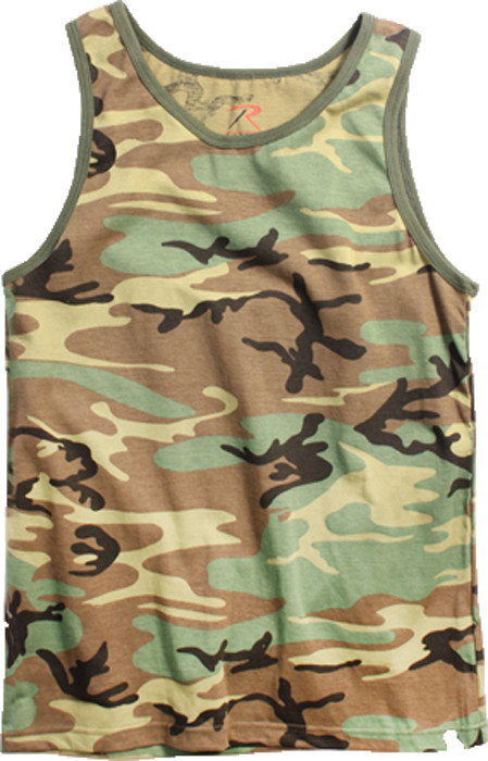 Camo Tank Top Sleeveless Muscle Tee Camouflage Tactical Army Military A ...