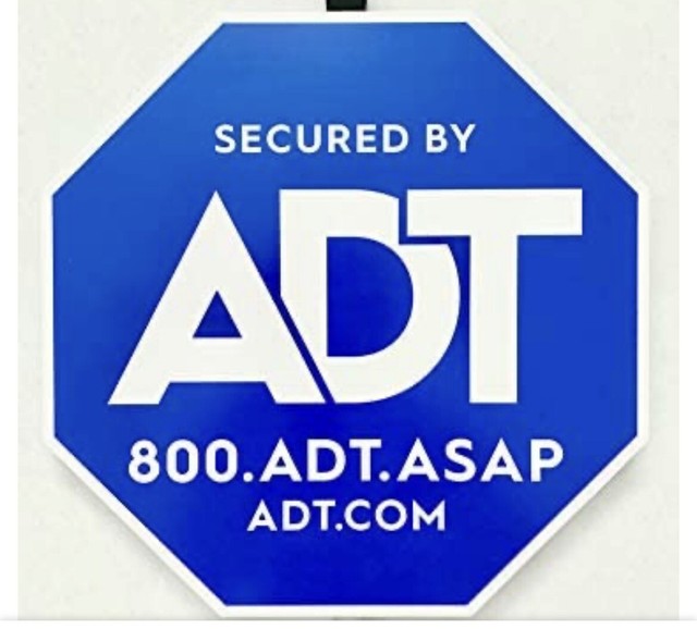 ADT Security Yard Sign with Stake 4 2-Sided Decals for sale online | eBay