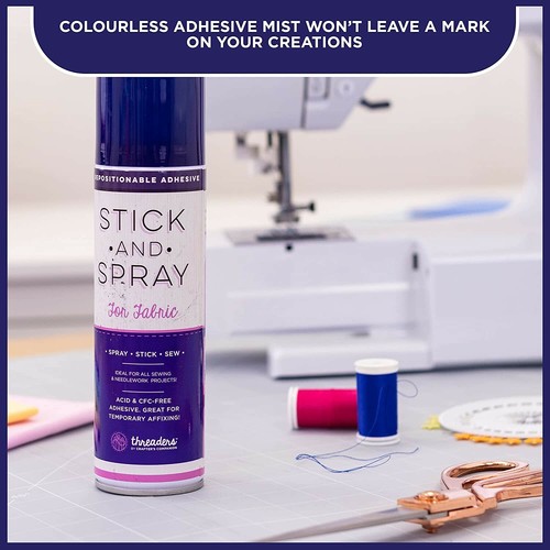 Stick and Spray Adhesive For Fabric Quilting Applique Hemming Glue ...