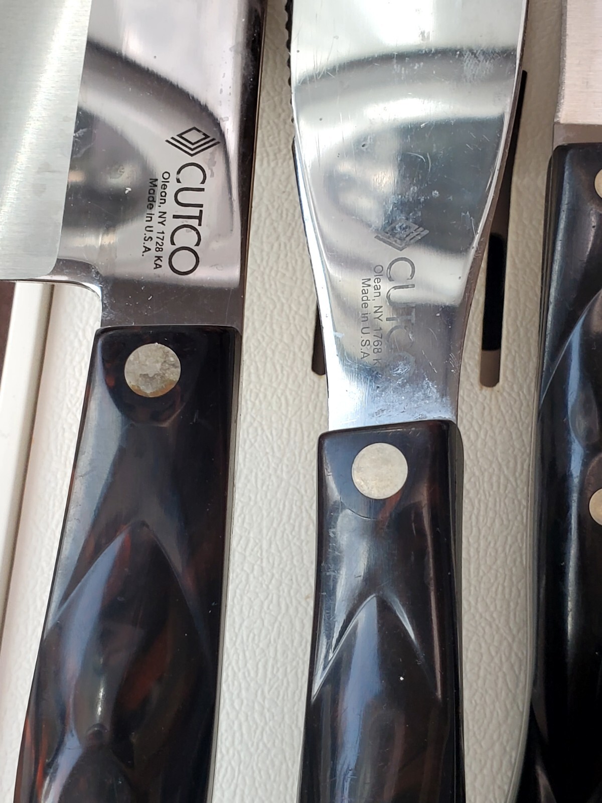 Cutco knife set Of 5 W/ Wall Mount Display Holder EUC | eBay