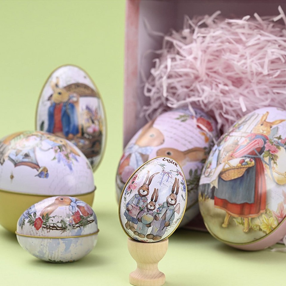 6pcs Easter Themed Candy Boxes Exquisite Festival Candy Boxes Iron ...