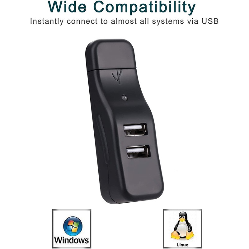 4 Port USB Hub, USB 2.0 Data Hub Splitter Small Portable, for PC ...
