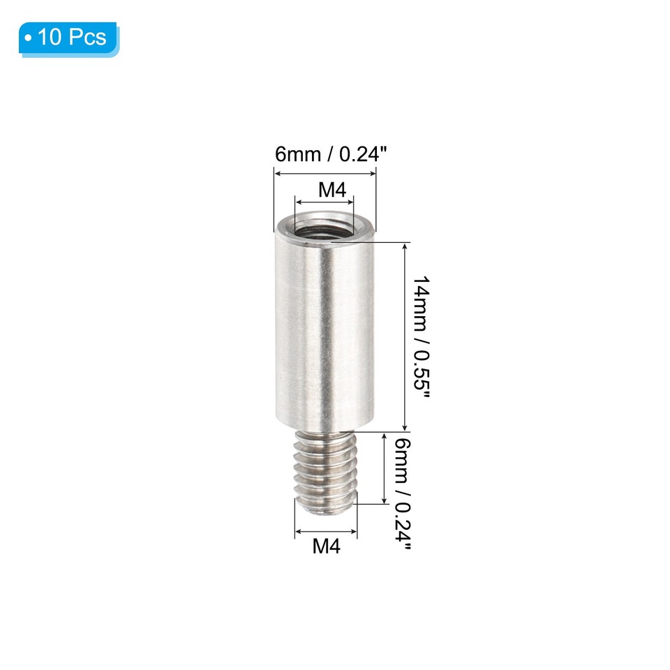 M4x14+6mm Album Scrapbook Extension Posts Extension Screw 10Pack ...