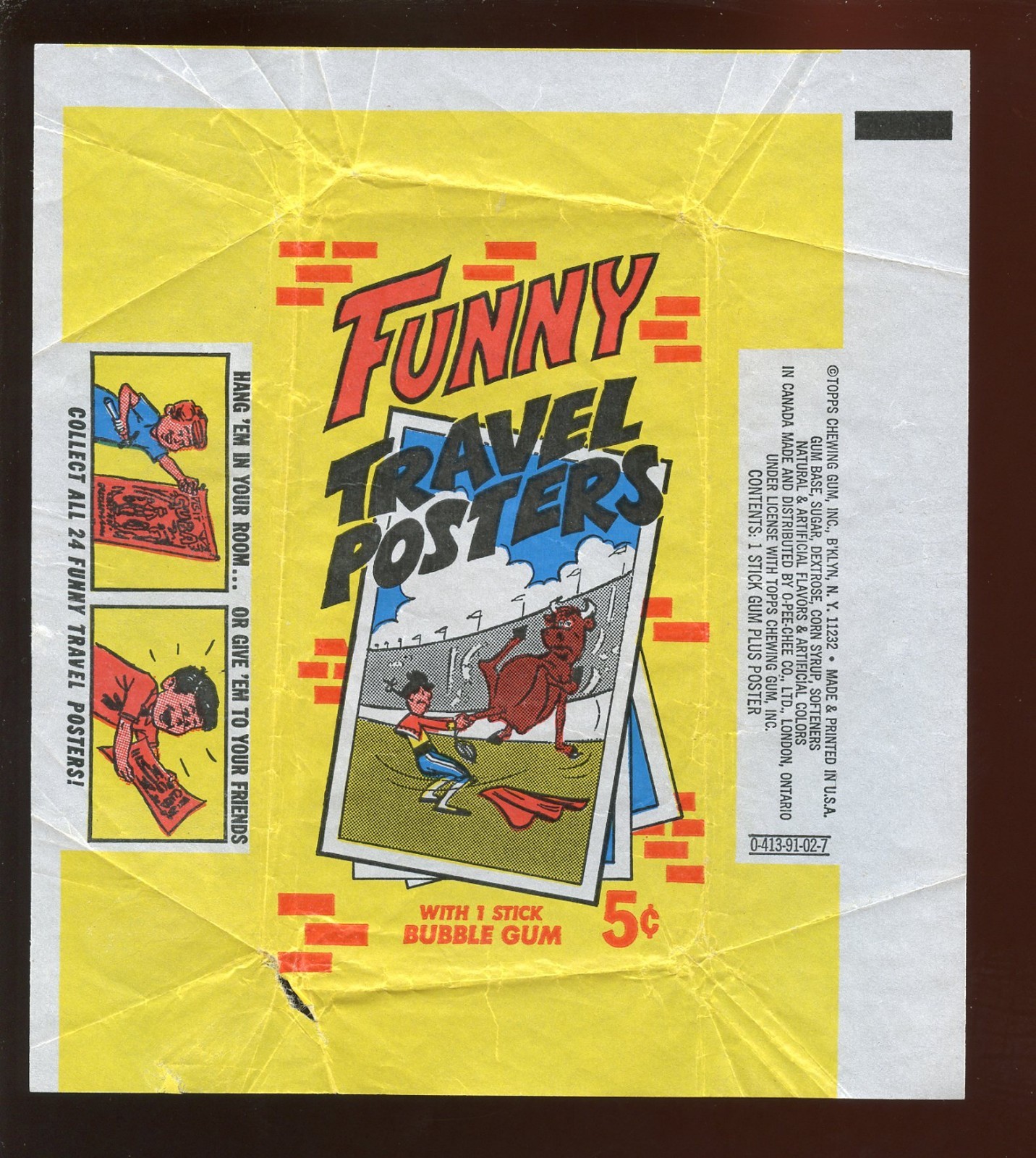 1968 Topps Funny Travel Posters Non Sport Trading Card 5 Cent Wax ...