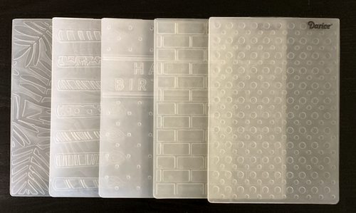 5 Darice Embossing Folders Dots Birthday Bricks Fern Candles | eBay