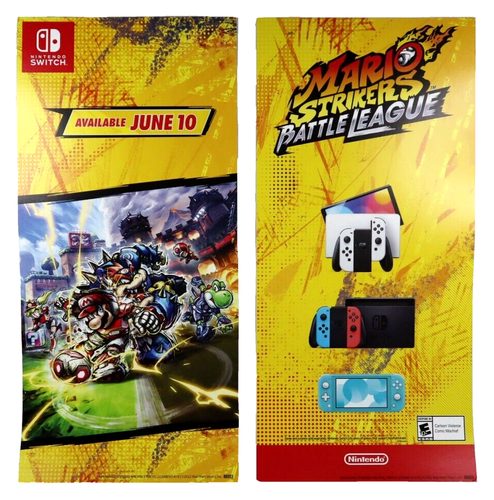 SUPER MARIO STRIKERS BATTLE LEAGUE PROMO Store DISPLAY Game Posters ...
