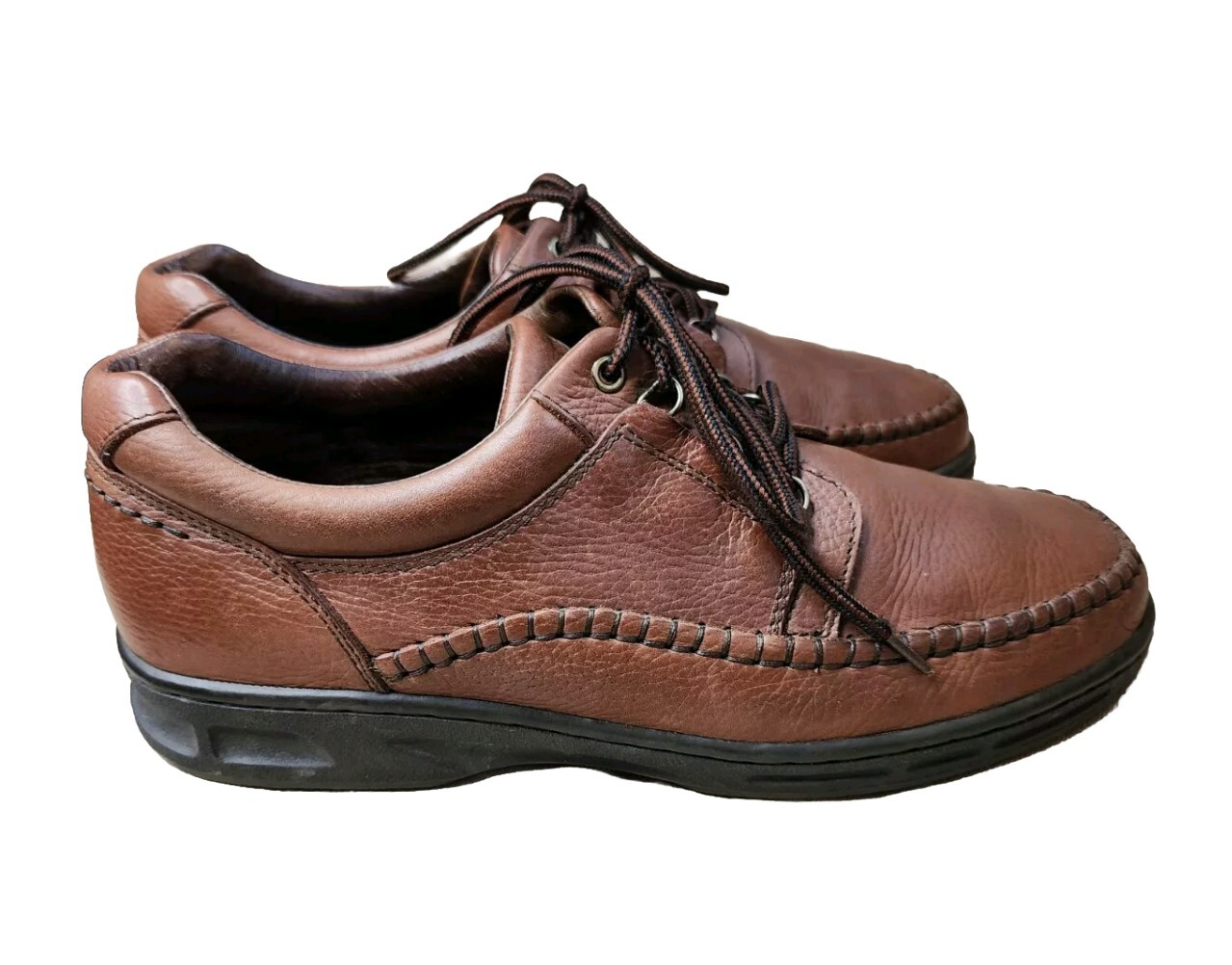 WONDERLITE Men's Shoes Size 13M Comfort Oxfords Brown Leather Round Toe ...
