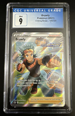 2021 Pokemon Japanese Chilling Reign Trainer Brawly 188/198 CGC 9 MINT ...