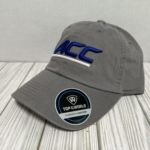 NCAA ACC Conference Hat Cap Strap Back Gray Embroidered College NWT | eBay