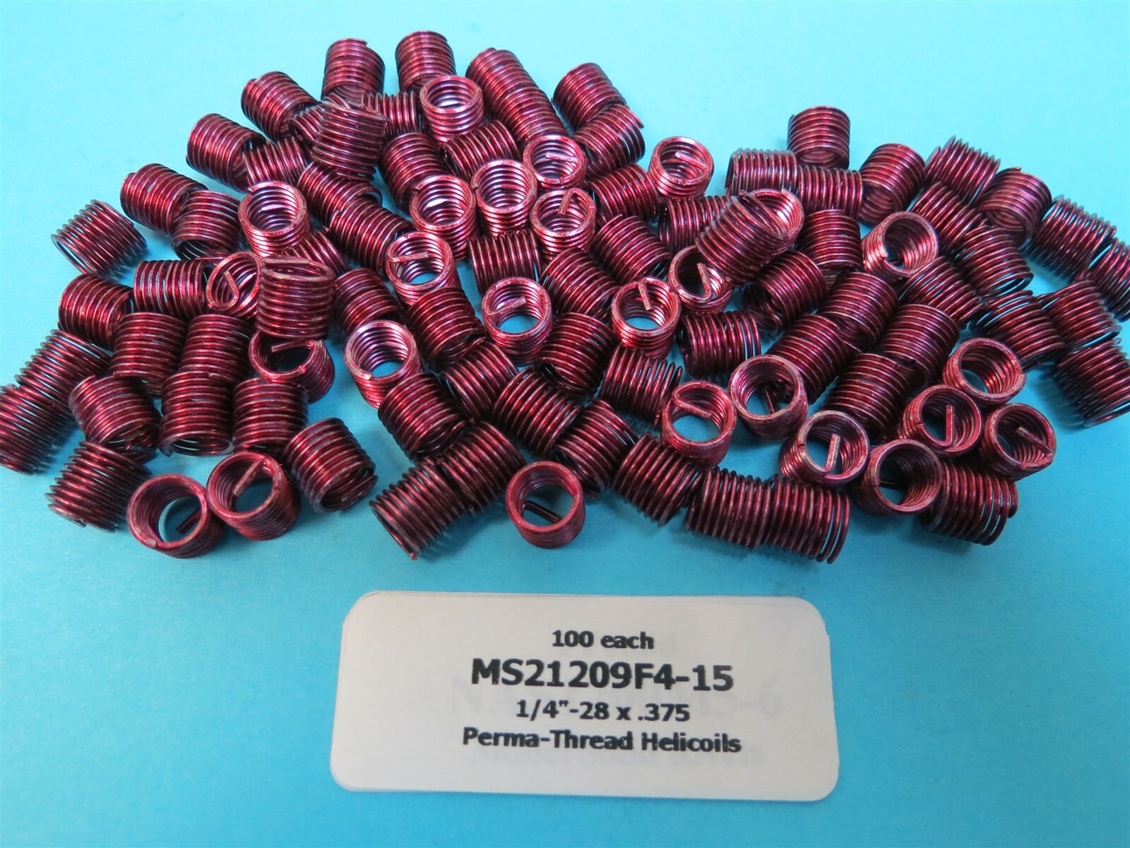 1/4-28 x .375 Perma-Thread Helicoils MS21209F4-15 Alcoa Aerospace 209F4 ...