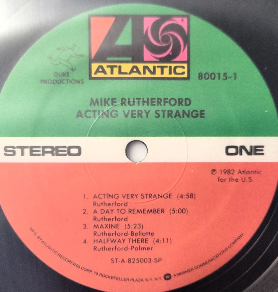 MIKE RUTHERFORD - 'ACTING VERY STRANGE' - 1982 VINYL LP - CUTOUT ...