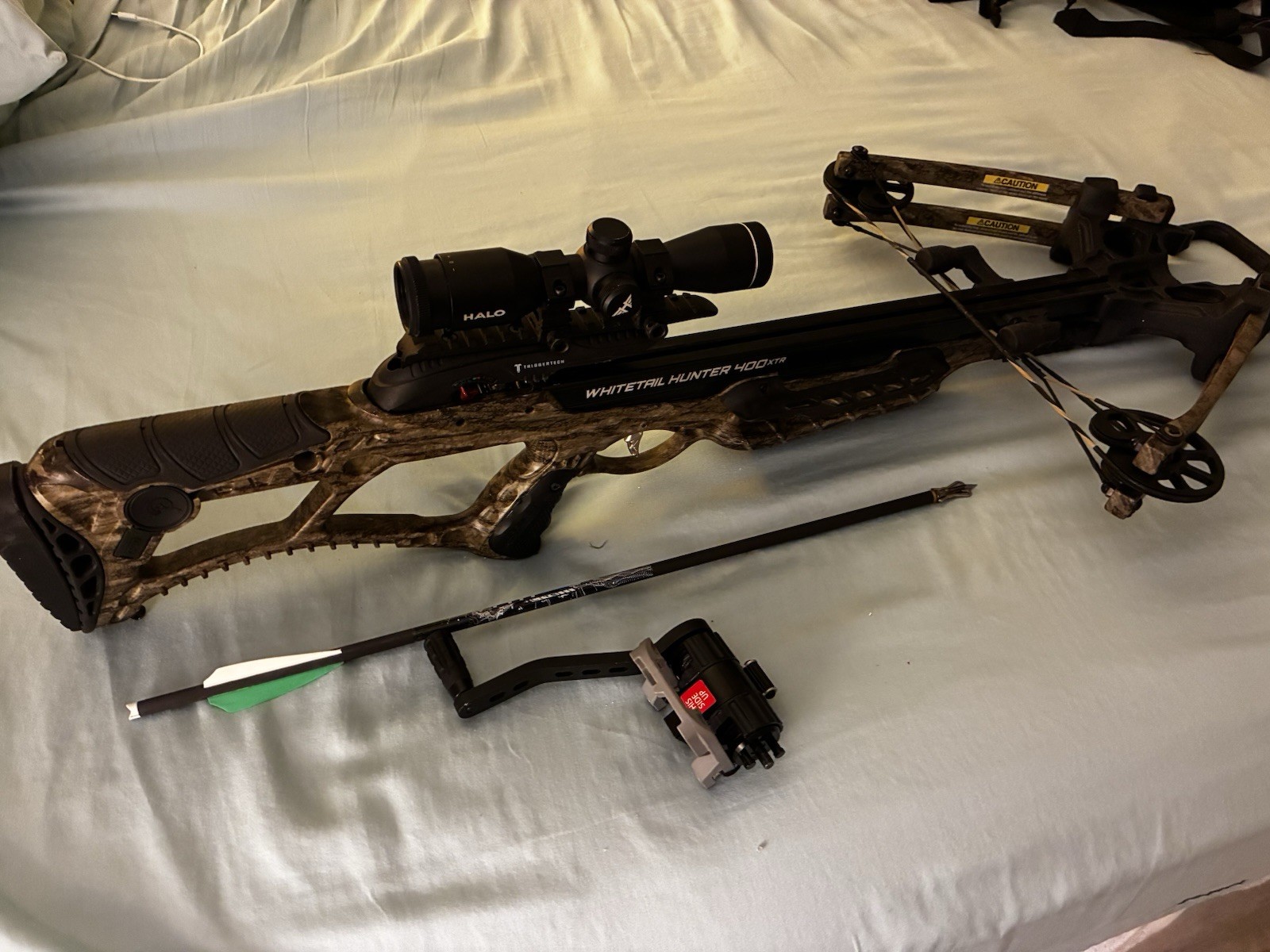 Barnett Whitetail Hunter 400XTR Crossbow Camo Black w/ Halo Scope ...
