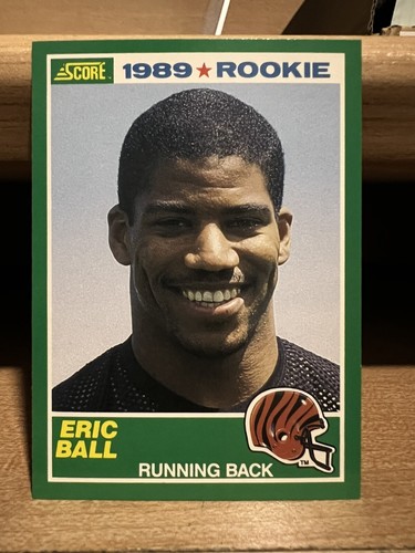 1989 Score Football NFL Eric Ball Rookie Cincinnati Bengals Card #264 ...