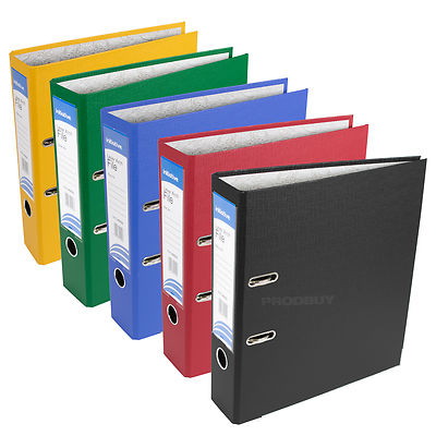 5 x Strong A4 Polypropylene Lever Arch Files Large Office Paper Storage ...