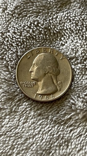 1966 Washington Quarter No Mint Mark Error Great Condition! Error Thru ...