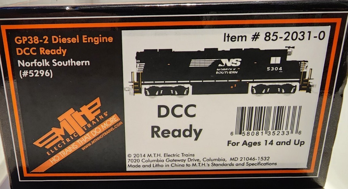 MTH HO Scale GP38-2 Diesel Engine Norfolk Southern #5296 | eBay