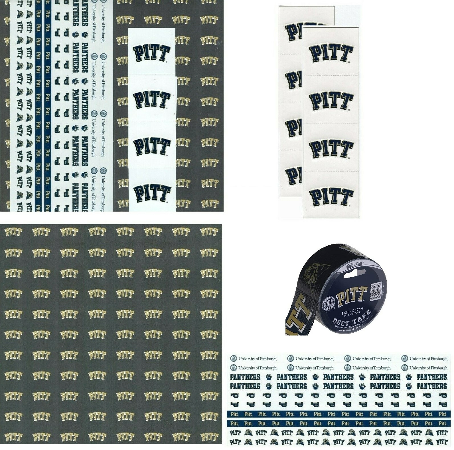 University of Pittsburgh Panthers NCAA Scrapbook Kit Paper Stickers U ...