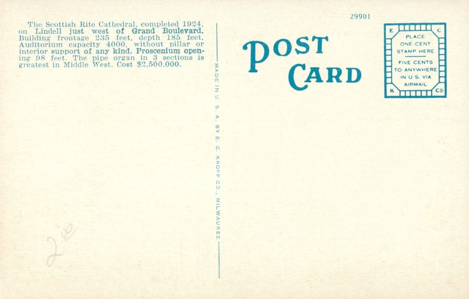 Postcard Scottish Rite Cathedral St Saint Louis Missouri MO A003 | eBay