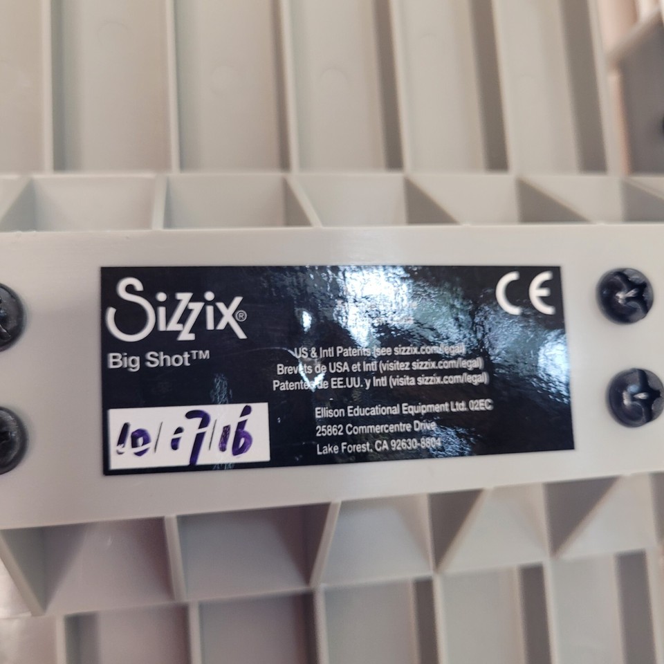 Sizzix Big Shot Die Cutting Machine Leather Cutter Ellison Cutter ...