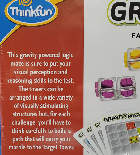 NIP~ThinkFun Gravity Maze Falling Marble Logic Game~Ages 8+ Single Player~Sealed | eBay