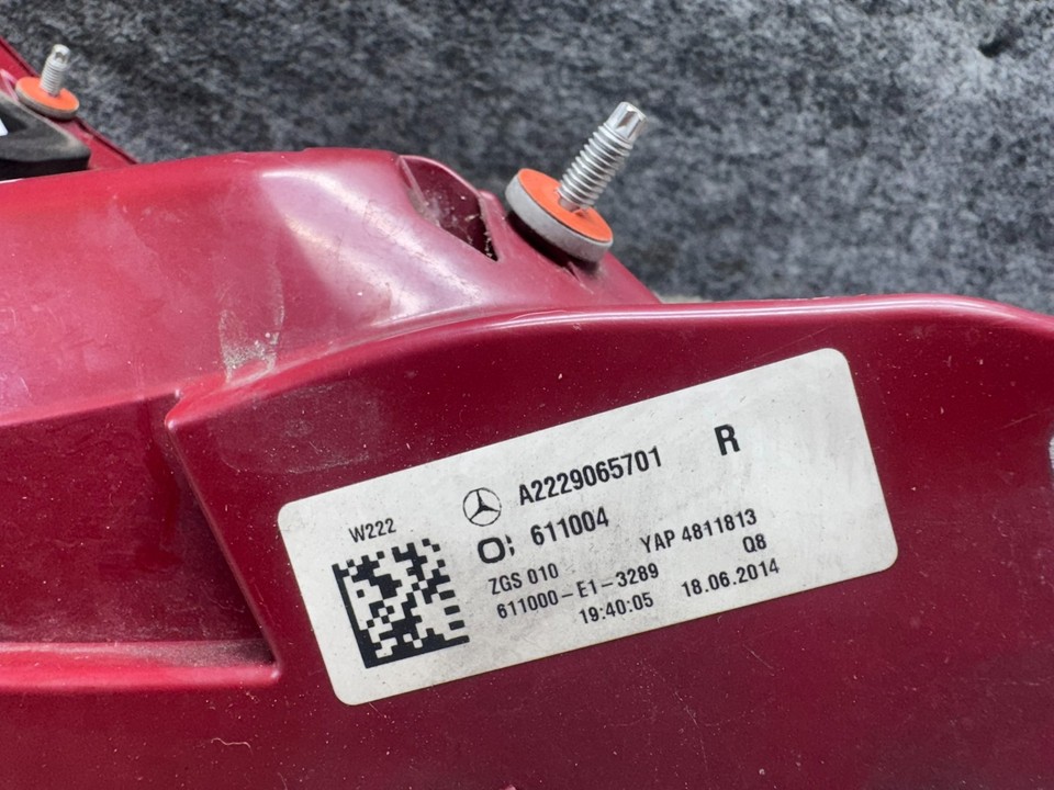 MERCEDES W222 S63 S550 S600 AMG SEDAN RIGHT SIDE TAIL LIGHT LAMP OEM | eBay