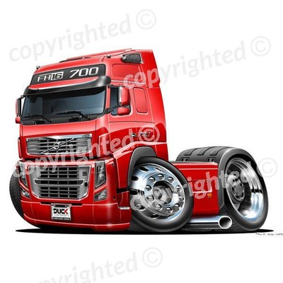 To Fit Volvo FH16 Truck - Vinyl Wall Art Sticker - Red | eBay