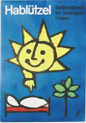 Original vintage poster HABLUTZEL BEDROOM FURNITURE c.1960 | eBay