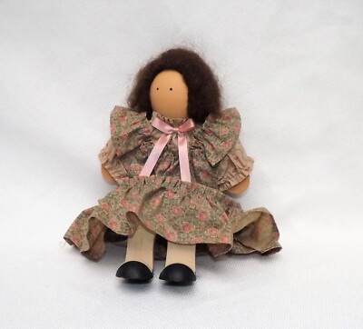 Vintage Lizzie High Wooden Brunette Girl Doll 1989 | eBay