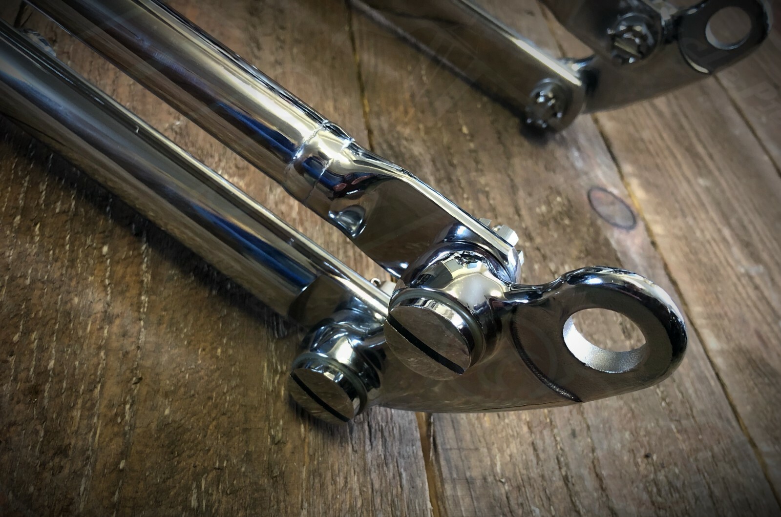 Springer Forks Harley Bobber Chopper 4 Inch Over Length Chrome Big Port ...