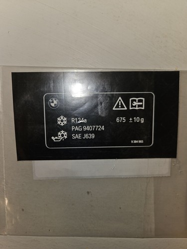 BMW Coolant Label X5 XM5 X6 X6M 2014-2018 | eBay