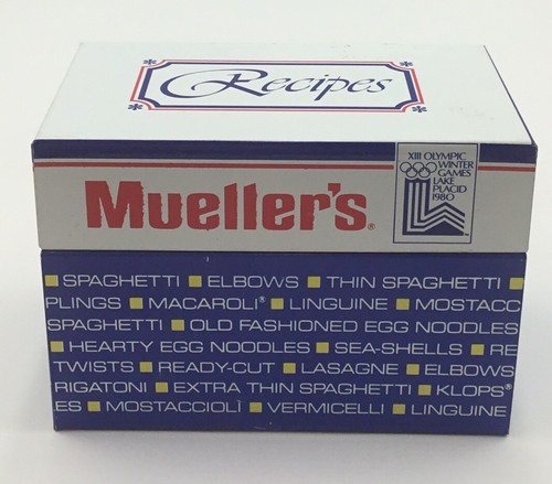 Vintage Mueller’s Pasta Tin Metal Recipe Box Dated 1980 Comes W/ Other ...