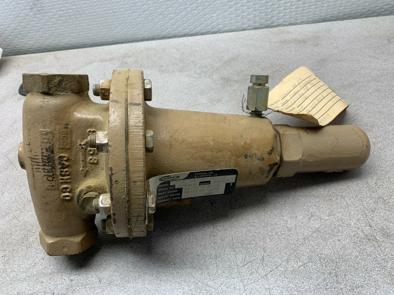 USED CASHCO VALVE 1000HP-1+6 CI/CI/B2/L CODE DBJ-1B27-11A00000B | eBay