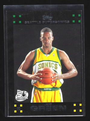 JEFF GREEN 2007-08 TOPPS RC #115 Seattle Sonics NBA baseketball rookie ...