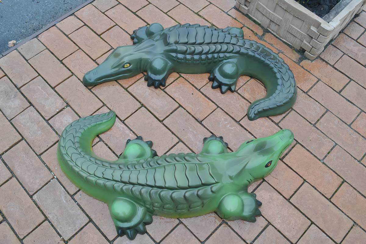 Concrete mold Crocodile decorativ casting cement gator alligator 1pc ...
