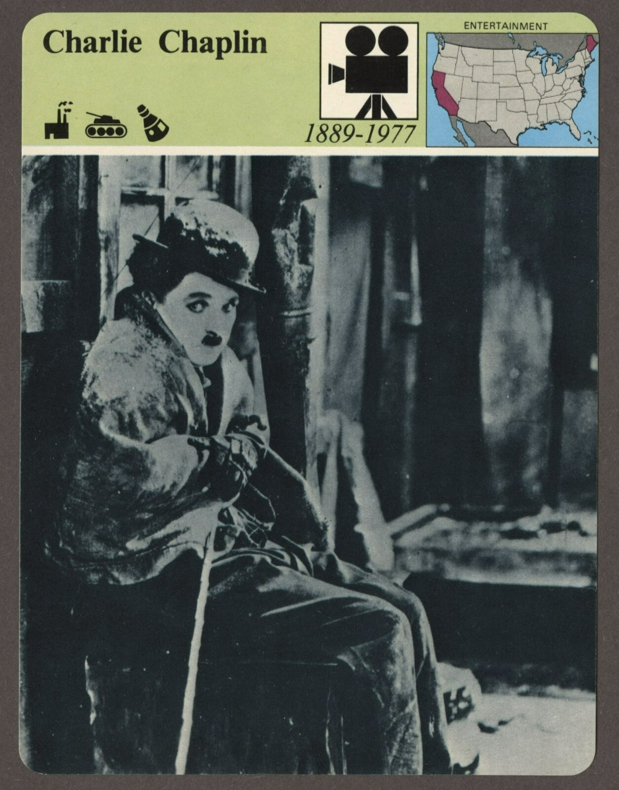 Charlie Chaplin Story of America Movie Entertainment History Card | eBay