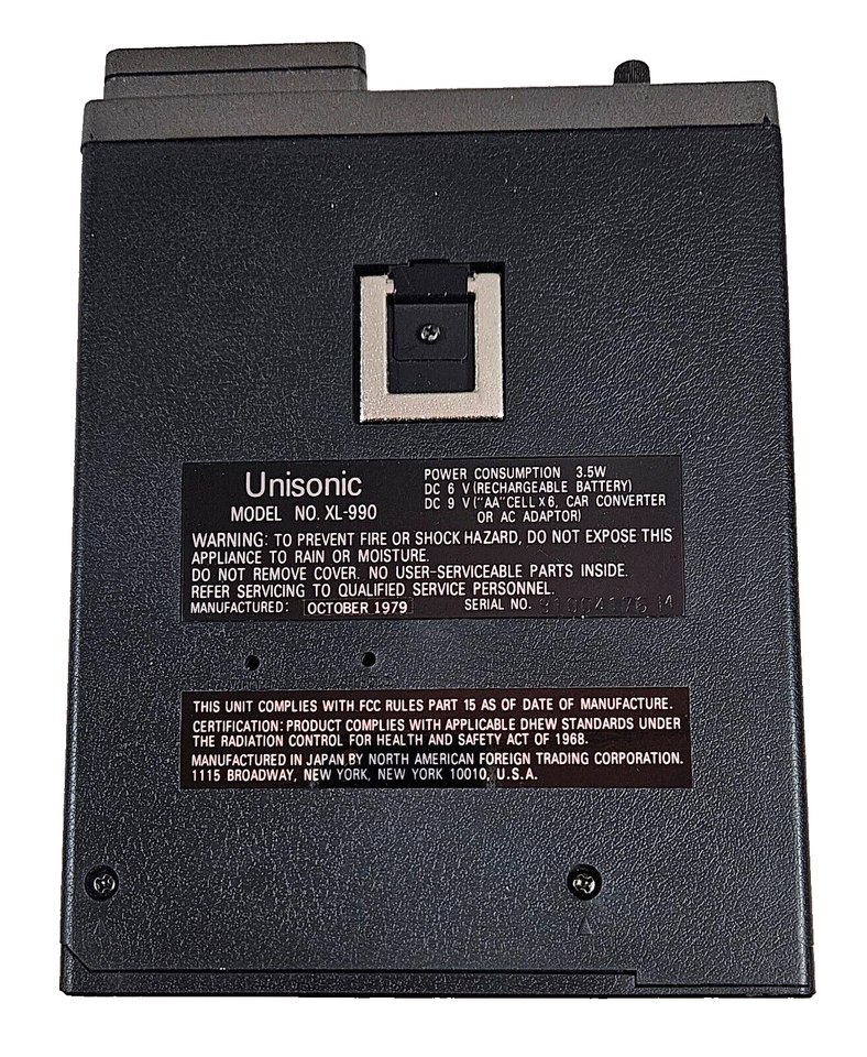VINTAGE UNISONIC AM/FM 2 BAND RADIO VHF/UHF ALL CHANNEL MICRO TV XL-990 ...