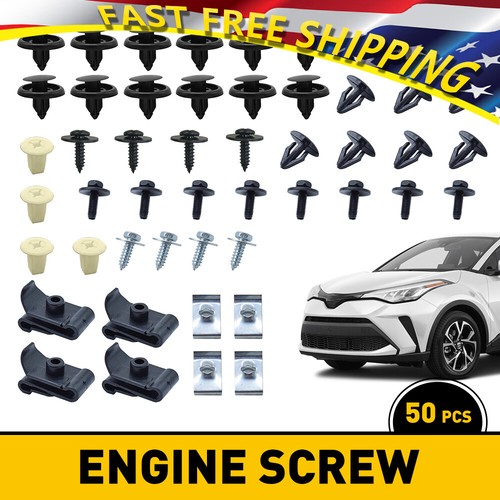 50pcs Under Engine Clips Cover Shield Underbody Mudguard Screws for ...