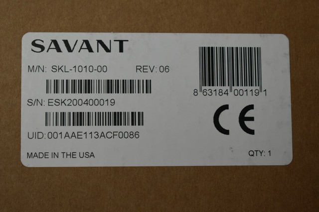 Savant SKL-1010-00 Keypad Link 10 Keypad Power and Controller for sale ...