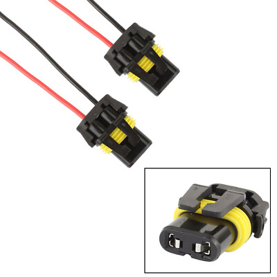 2x 9005 9006 Female Socket Wiring Harness Plug Connector Headlight Fog ...