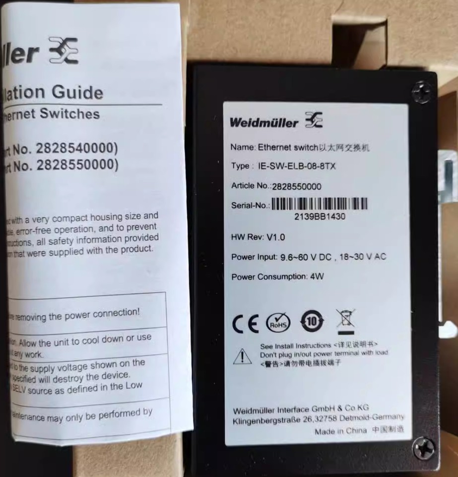 1pcs Weidmuller Industrial Switch IE-SW-ELB-08-8TX ， 2828550000 | eBay