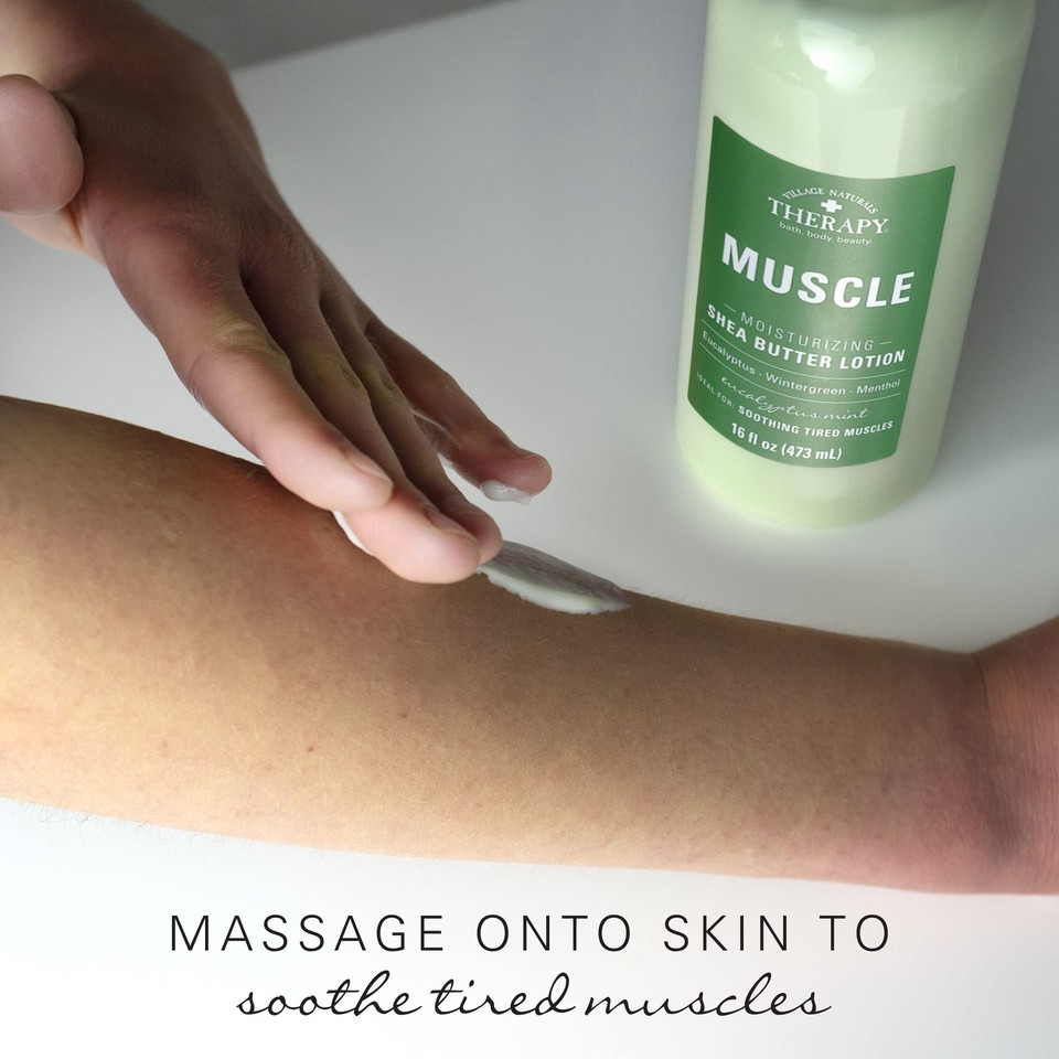 Village Naturals Therapy Muscle Relief Natural Lotion 16 Fl Oz (3-Pack ...