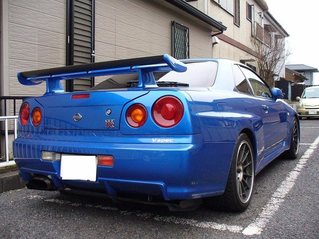 Rear Spoiler Small Blade Fit for Nissan Skyline R34 GTR OE Carbon Fiber ...