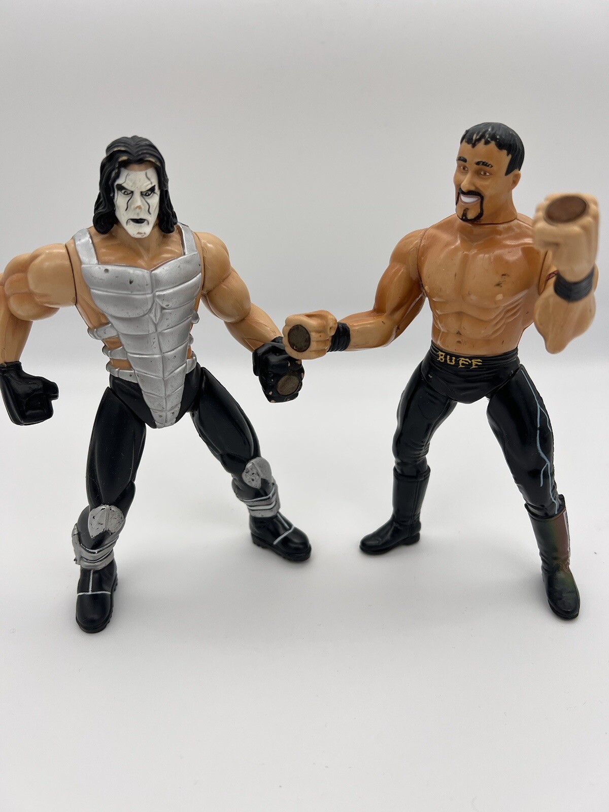 wcw sting/buff bagwell action figure pack grip and flip wwf nwo ecw ...