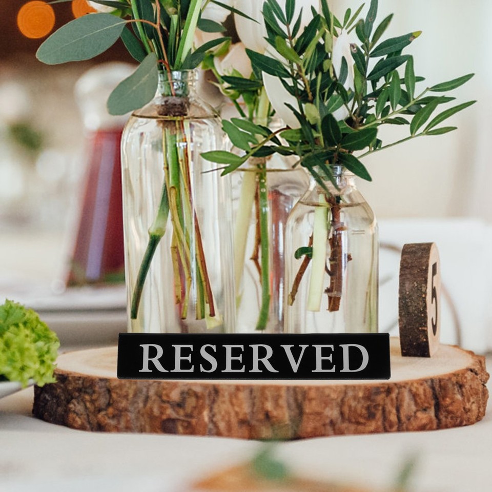 3 Pcs Reserved Signs Acrylic for Wedding Restaurant Table Seating Setup ...