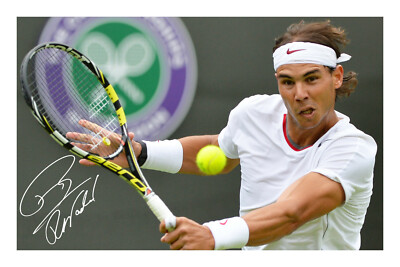 Rafael Nadal Signed A4 Autograph Photo Print Tennis Wimbledon Champion ...