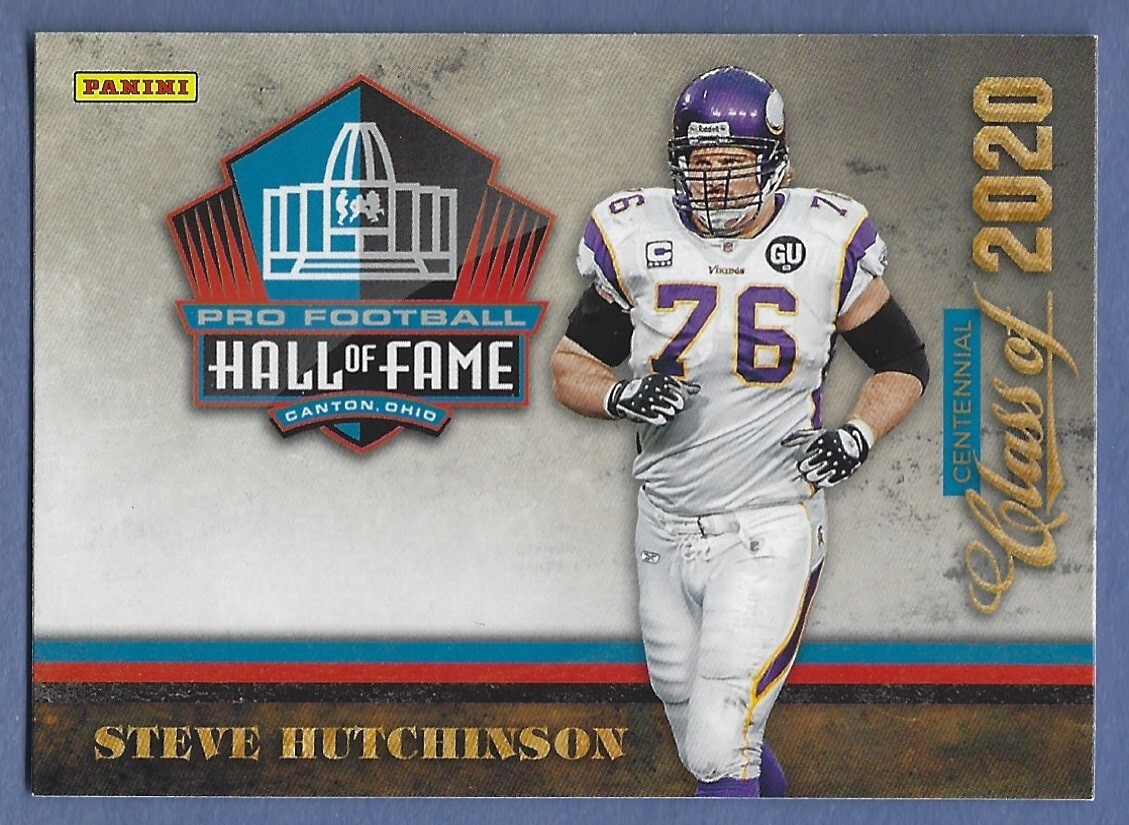 Steve Hutchinson 2020 Panini NFL Hall of Fame Class of 2020 Card ...